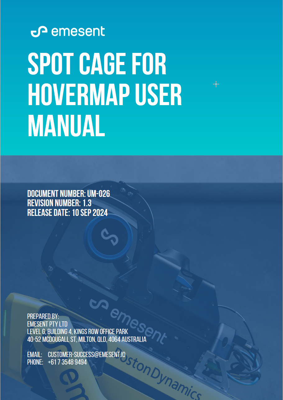 Spot Cage for Hovermap User Manual
